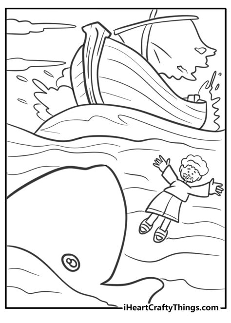 Jonah And The Whale Coloring Page