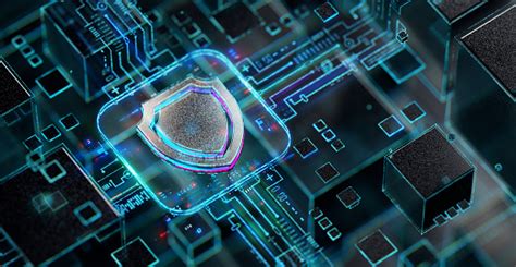 방패 아이콘 보안 개념입니다 보안 및 안전의 진화 기술 진보와 혁신의 세계에서 미래 지향적인 방패 아이콘 Cgi 3d 렌더링 보안에 대한 스톡 사진 및 기타 이미지 Istock