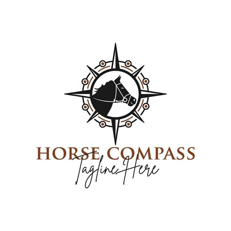 Horse Head Compass Logo 52320370 Vector Art At Vecteezy