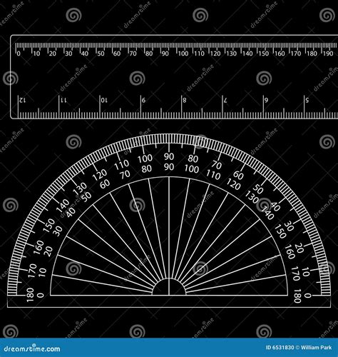 protractor ruler stock vector illustration of device 6531830