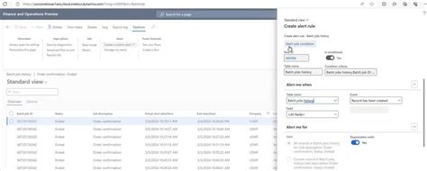 batch job alerts and export large untruncated batch job logs