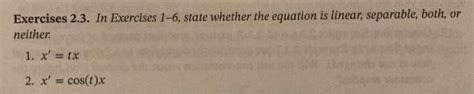 Solved Exercises 2 3 In Exercises 1 6 State Whether The Chegg Com