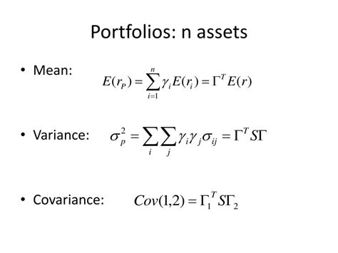 Portfolio Theory Ppt Download