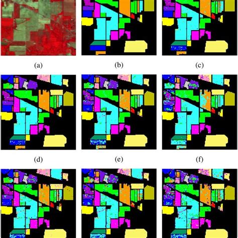 Classification Maps Of The Aviris Indian Pine Dataset A Pseudo Color Download Scientific