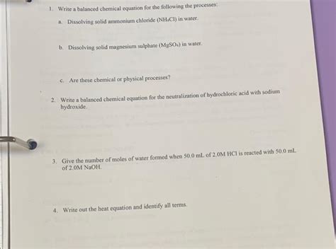 What Is The Balanced Chemical Equation For Dissolution Of Ammonium Chloride In Water Tessshebaylo