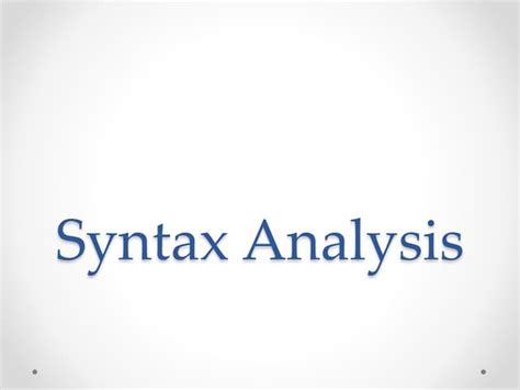 04 Syntax Analysispdf