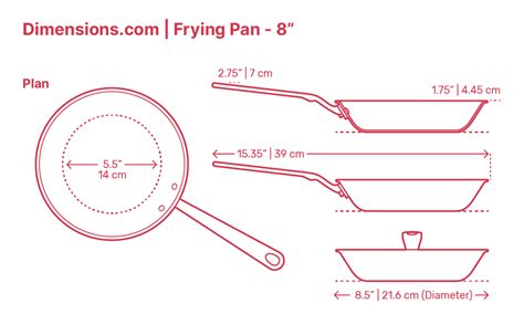 Frying Pan 12” Dimensions And Drawings