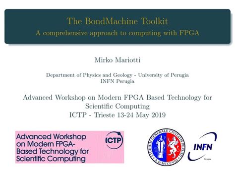 Lecture At Advanced Workshop On Modern Fpga Based Technology For Scientific Computing 2019 Pdf