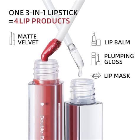 【new Colors】jmcy 3 In 1 Lipstick 48h Matte Transferproof Shimmer Finish