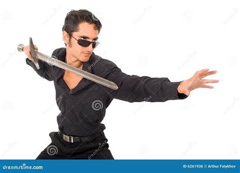 Handsome Man With Sword Royalty Free Stock Image Image