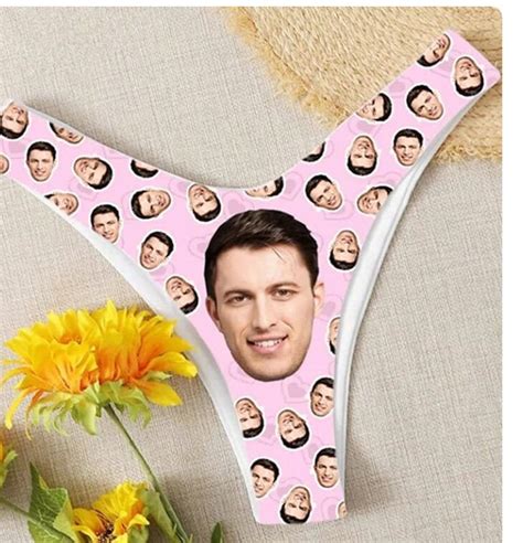 Custom Face Thong Photo Underwear Thong Chain Bikini Chain Lingerie Photo Custom