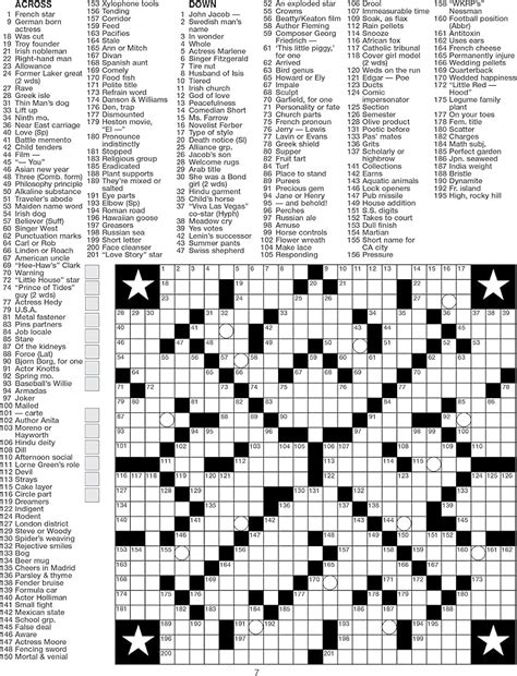 Giant Star Crossword Puzzles Easy Crosswords Puzzles Book For Adults