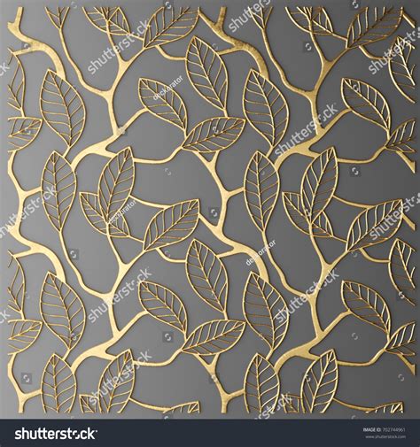 3d Render Gold Lattice Modern Stock Illustration 702744961 Shutterstock