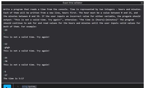 Solved Exact Time Validator Use C Use The Same System