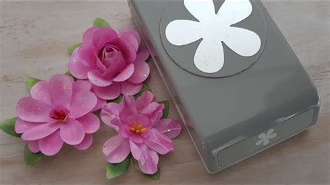 하나의 모양펀치로 3가지 꽃 만들기 Youtube