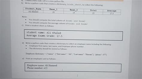 Solved Create A New Code Cell Or A New Python File B Write
