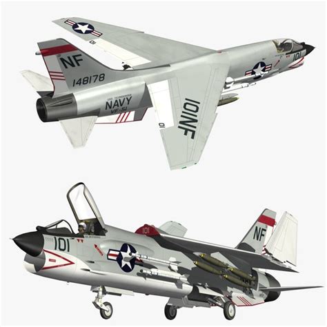 Vought F 8 Crusader 3d Models For Download Turbosquid