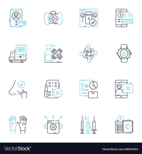 Webstore Linear Icons Set E Commerce Online Vector Image