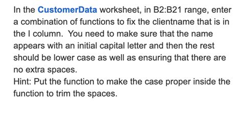 in the customerdata worksheet in b2 b21 range enter