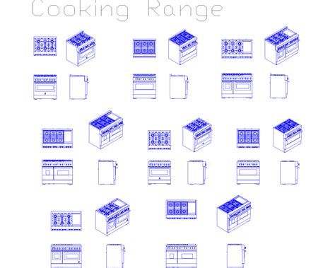 Cooking Range Cad Blocks Hub For Industrial Design Cooking Range Cad Blocks Hub For Industrial Design