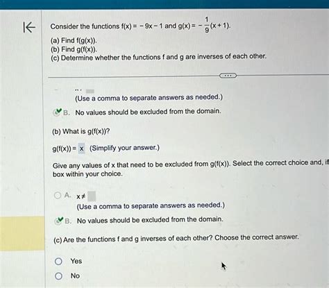 [answered] K Consider The Functions F X 9x 1 And G X X 1 A Find F G X B Kunduz