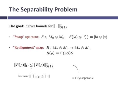Ppt T He Separability Problem And Its Variants In Quantum