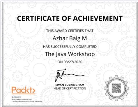Azhar Baig On Linkedin Javaprogramming Certification Certificate