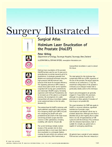 Pdf Holmium Laser Enucleation Of The Prostate Holep