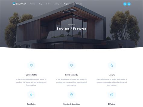 Towntor React Js Real Estate Landing Template