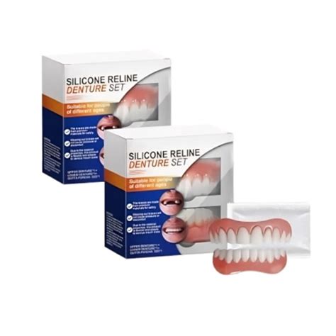 Silicone Reline Denture Set Silicone Dentures Set Soft Denture Reline Kit For Men And Women