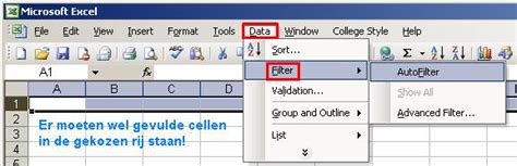 Gegevens Filteren In Excel