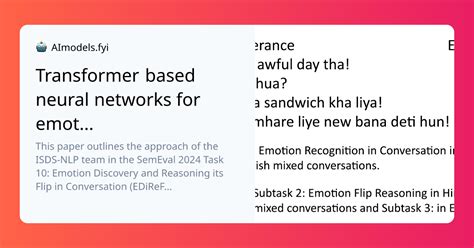 Transformer Based Neural Networks For Emotion Recognition In