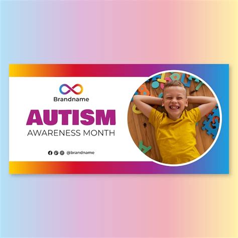 Free Vector Professional Gradient Autism Rectangle Banner