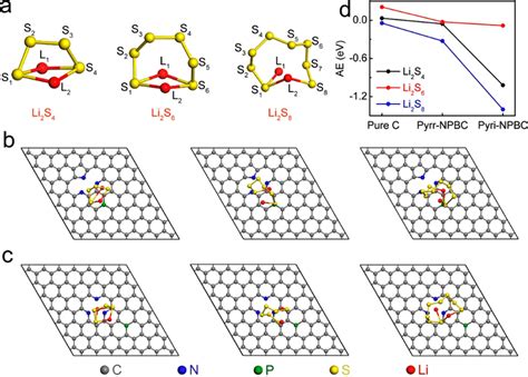 A Dft Calculated Molecular Structures Of Li 2 S 4 Li 2 S 6 And Li Download Scientific