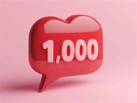 Photo Of A Social Media Like Counter Button Reaching 1000 Premium Ai