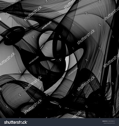 3d 렌더링 검정 및 흰색 스톡 일러스트 1682308531 Shutterstock