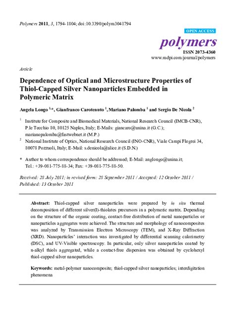 Pdf Polymeric Matrix