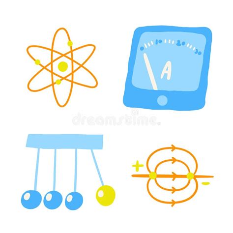 Cute Science Theme Composition Postcard Stock Vector Illustration Of Electric Mathematics