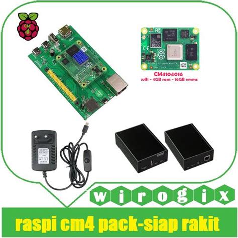 Jual Raspberry Pi Compute Module CM 4 Pack Siap Rakit Kab Bandung Wirogix Tokopedia