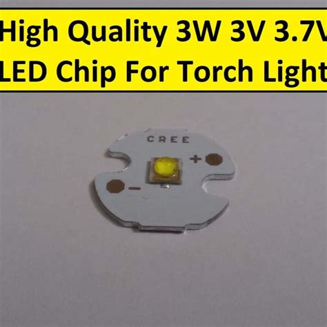 Cree 16mm Torch Light Led White Color 3watt Led Chip 3v 3 7v 3w With