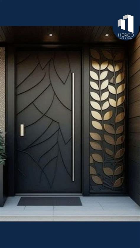 Puerta Con Decoración De Hojas Modern Main Gate Designs Art Deco