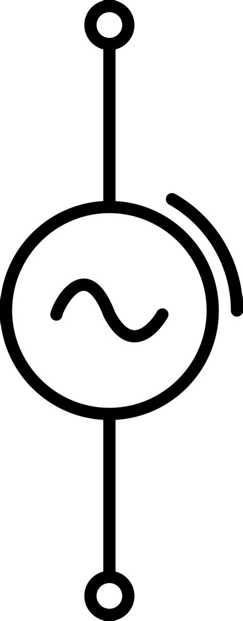 Ac Voltage Source Line Icon 36609397 Vector Art At Vecteezy