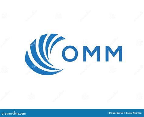 Omm Letter Logo Design On White Background Omm Creative Circle Letter