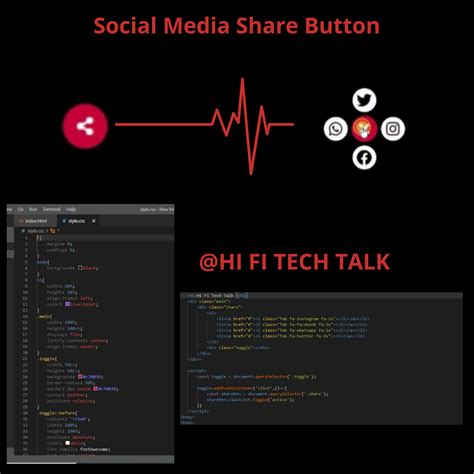 The Hi Fi Tech Social Media Share Button Using Html