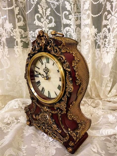 Часы каминные настольные Поделки из часов Антикварные часы Часы с цветами
