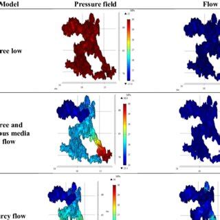 Pressure And Velocity Of Three Models Under Constant Inlet Pressure Download Scientific Diagram
