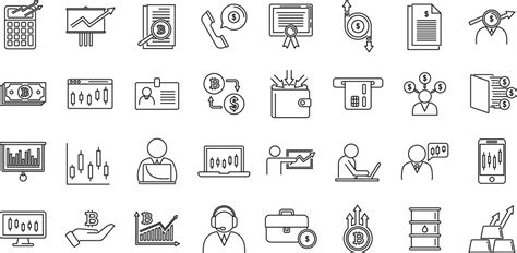 Cv Folders Icon Outline Style Royalty Free Vector Image