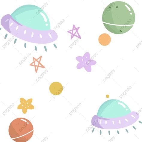 비행 접시 우주 공간 손으로 그린 귀여운 스타일 작은 빵 행성 별 Png 일러스트 및 Psd 이미지 무료 다운로드 Pngtree
