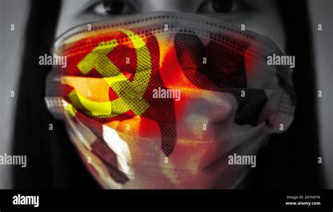 Epidemic Prevention Concept A Girl Wearing A Mask To Prevent Wuhan Pneumonia Stock Photo Alamy