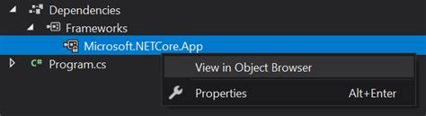 Support View In Object Browser For Framework References · Issue 5643